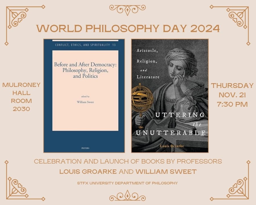 World Philosophy Day and StFX Philosophy Book Launch | St. Francis ...